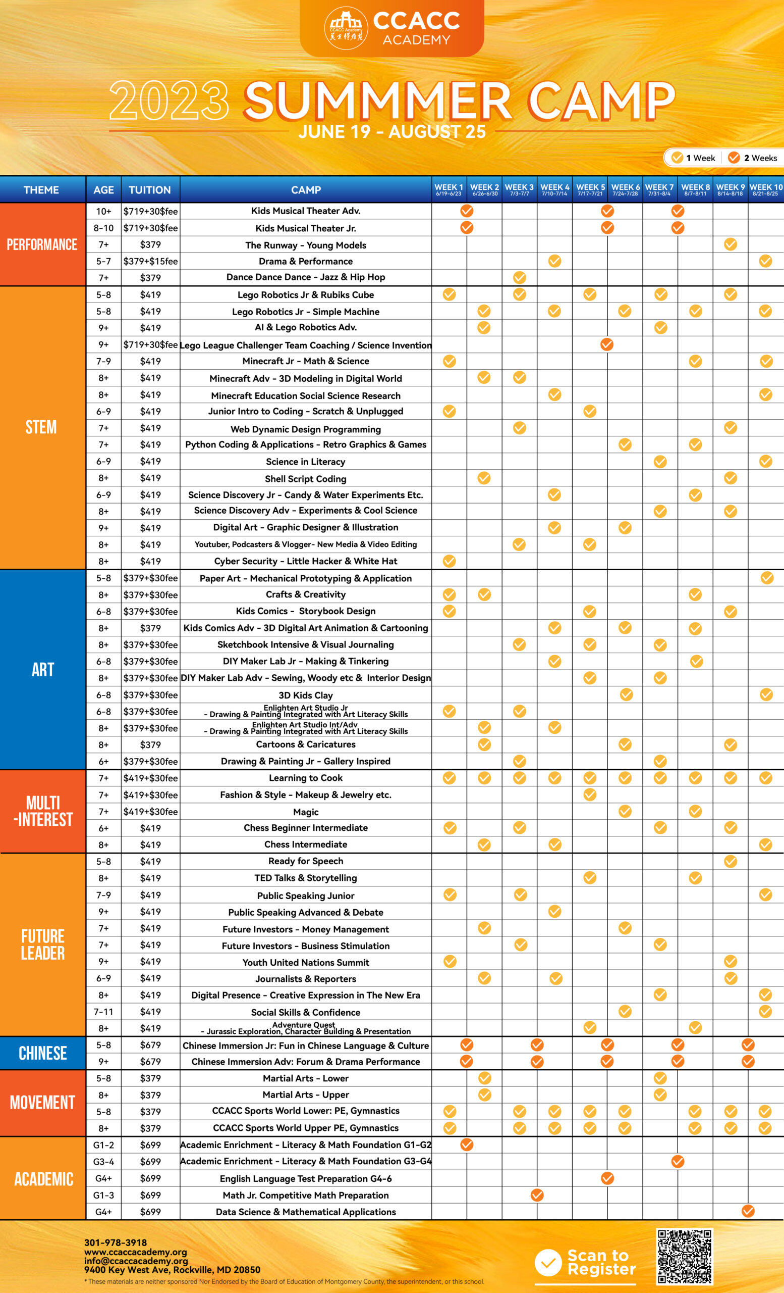 Summer Camp Schedule – ccaccacademy.org